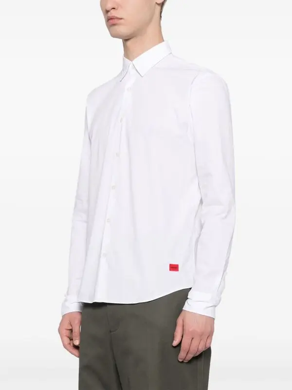 Hugo Logo-embroidered Cotton Shirt