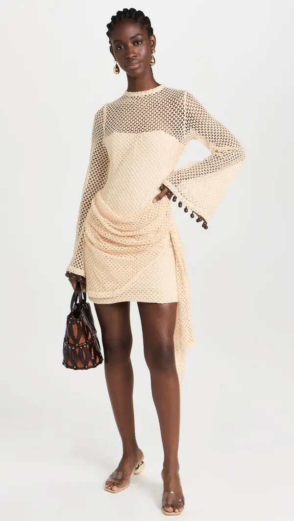 andrea iyamah crochet dress Andrea Iyamah Teri Crochet Dress in Cream