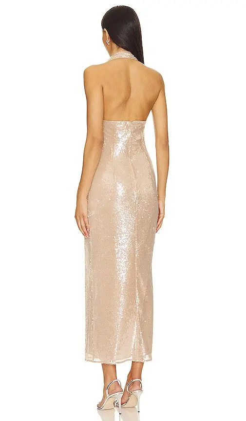 Buy LOVERS AND FRIENDS Stevie Sequin Midi Dress - Nude Neutral At 27% Off |  Editorialist