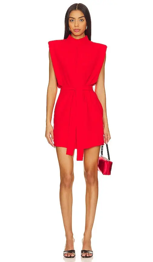 Amanda Uprichard Cleary Mini Dress - Crimson