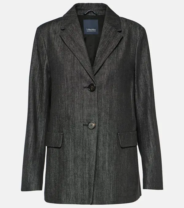 Max Mara Murano Cotton Blazer - Black