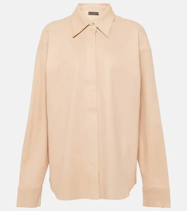 Stouls Simone Leather Shirt - Beige