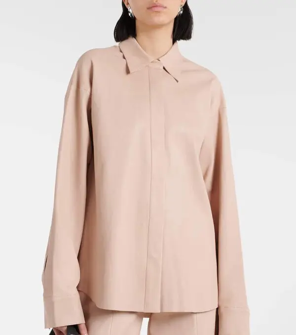 Stouls Simone Leather Shirt - Beige