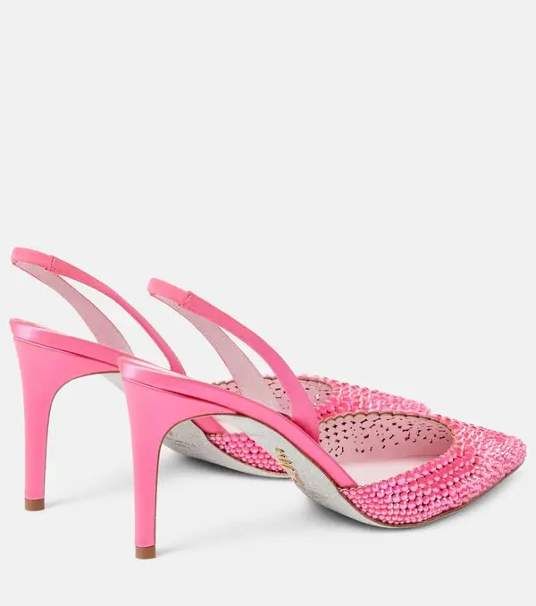 Rene Caovilla Embellished Slingback Sandals