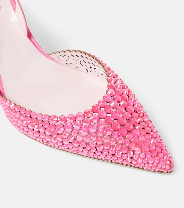 Rene Caovilla Embellished Slingback Sandals