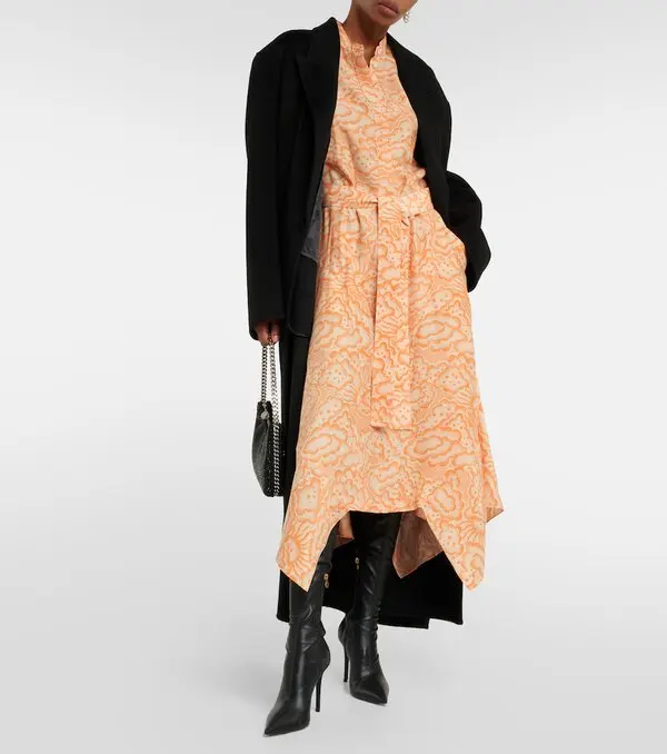 Stella McCartney Printed Silk Midi Dress - Multicoloured