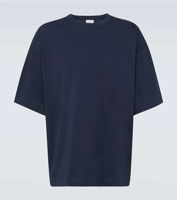 Dries Van Noten Cotton Jersey T-shrit - Blue