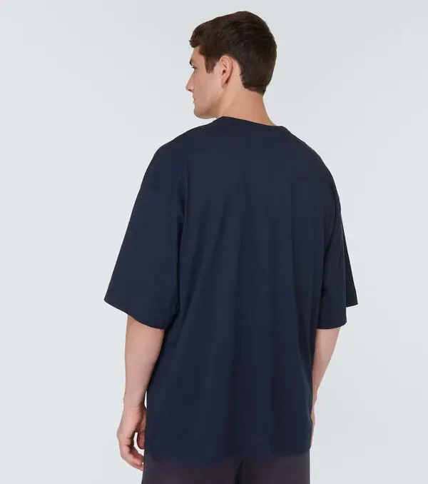 Dries Van Noten Cotton Jersey T-shrit - Blue