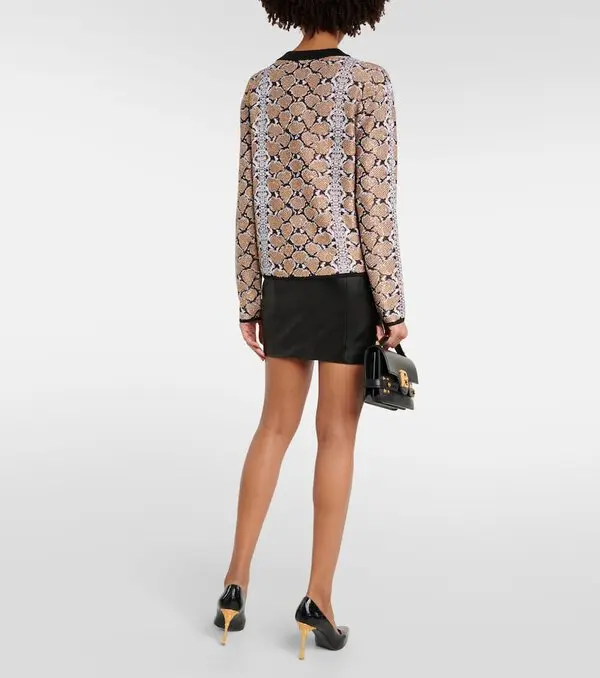 Balmain Snake-effect Jacquard Sweater