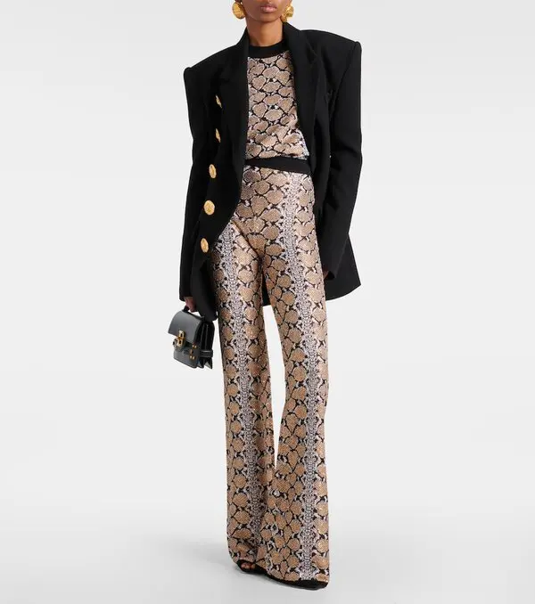 Balmain Snake-effect Jacquard Sweater