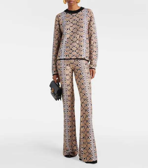 Balmain Snake-effect Jacquard Sweater