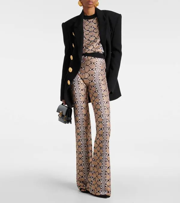Balmain Snake-effect Jacquard Sweater