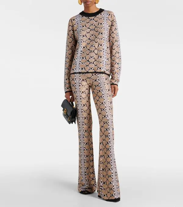 Balmain Snake-effect Jacquard Sweater