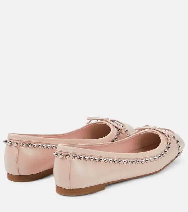 CHRISTIAN LOUBOUTIN Mamadrague Spikes Leather Ballet Flats