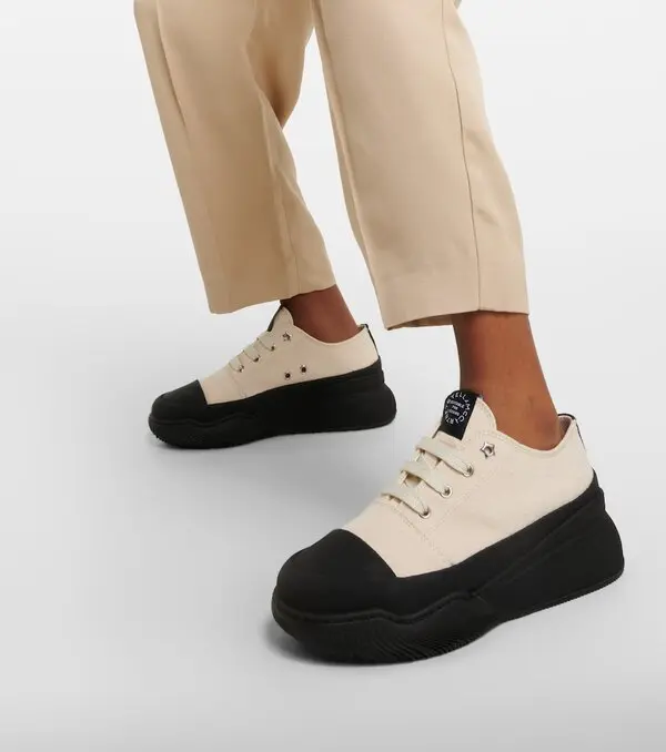 Stella McCartney Loop Canvas Platform Sneakers - Black