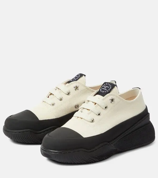 Stella McCartney Loop Canvas Platform Sneakers - Black