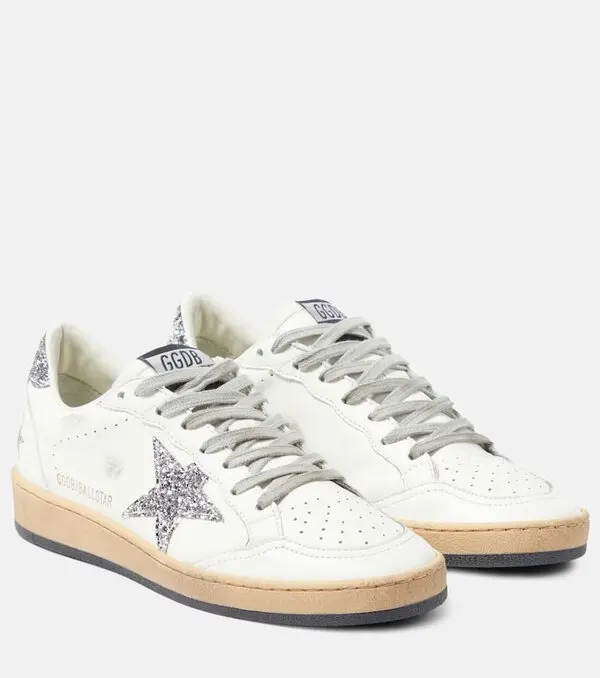 GOLDEN GOOSE Ball Star Leather Sneakers - White