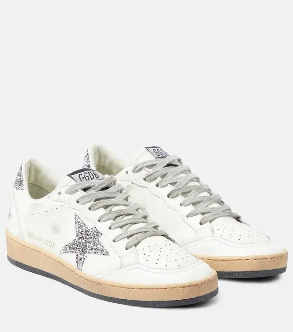 GOLDEN GOOSE Ball Star Leather Sneakers - White