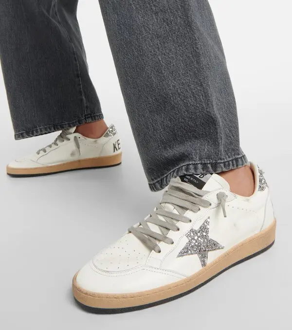 GOLDEN GOOSE Ball Star Leather Sneakers - White