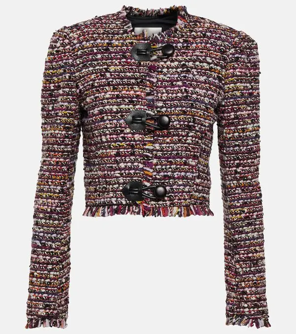 Isabel Marant Gradilia Cropped Jacket - Purple