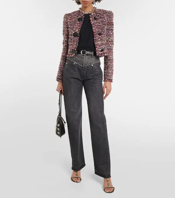 Isabel Marant Gradilia Cropped Jacket - Purple