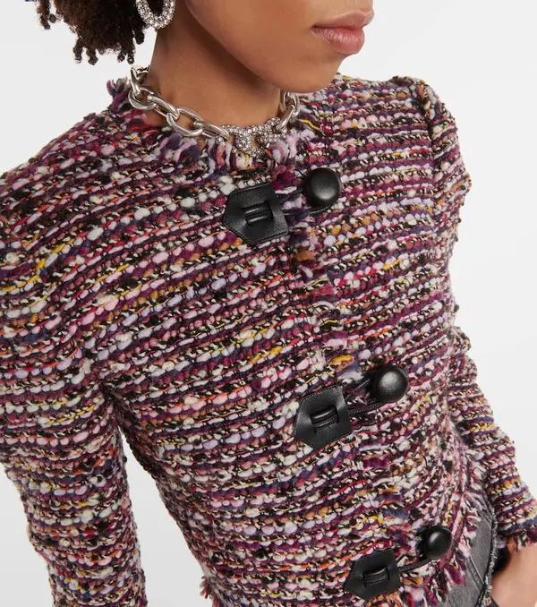 Isabel Marant Gradilia Cropped Jacket - Purple