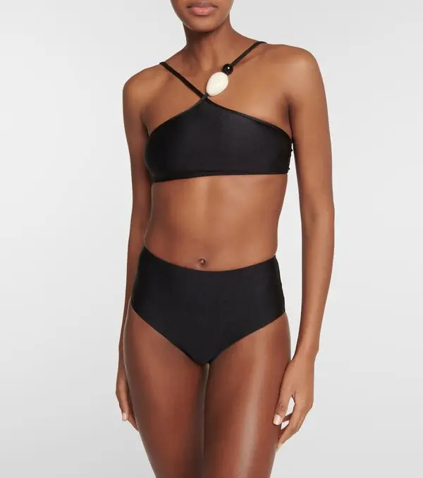 ADRIANA DEGREAS Embellished Mid-rise Bikini