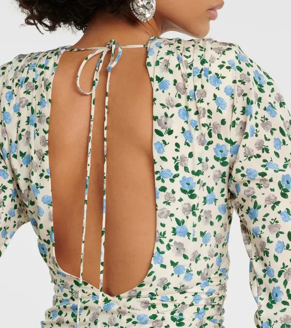 Alessandra Rich Floral Silk Minidress