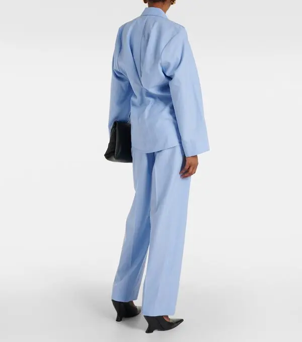 Victoria Beckham Caped Virgin Wool Shirt