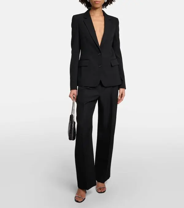 Stella McCartney Single-breasted Wool-blend Blazer - Black