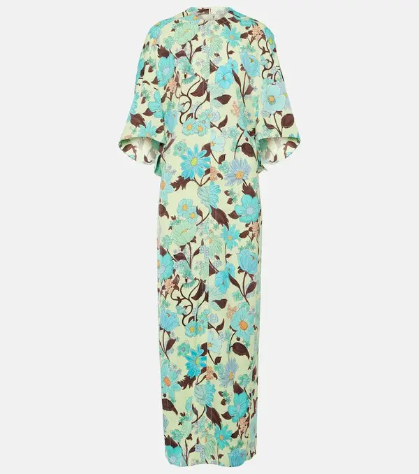 Stella McCartney Caped Maxi Dress - Multicoloured