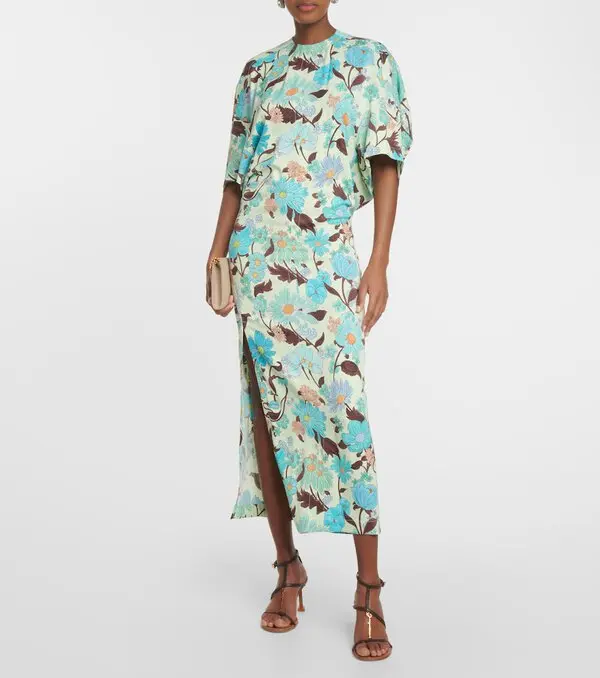 Stella McCartney Caped Maxi Dress - Multicoloured