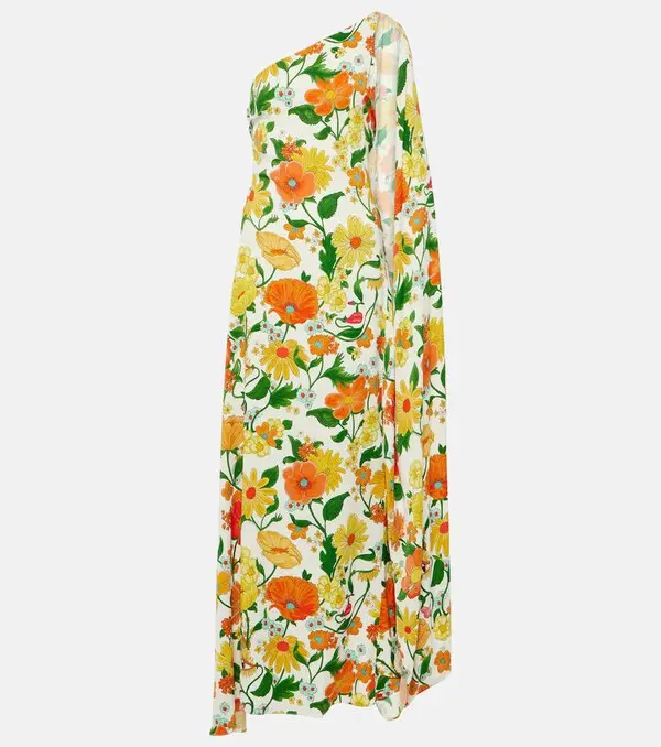 Stella McCartney Caped One-shoulder Gown - Multicoloured