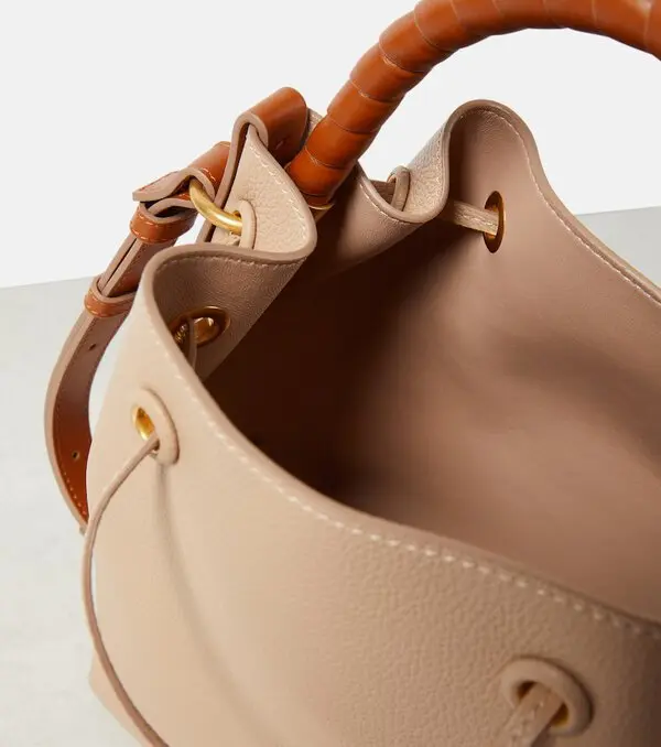 Chloé Marcie Small Leather Tote Bag - Beige