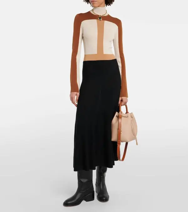 Chloé Marcie Small Leather Tote Bag - Beige