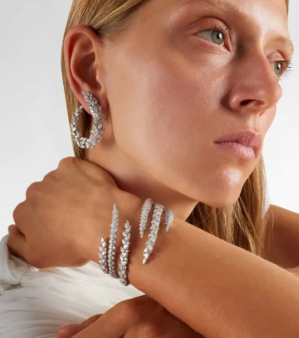 Yeprem 18kt White Gold Diamond Bangle