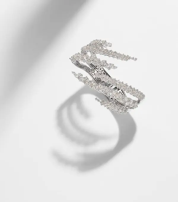 Yeprem 18kt White Gold Diamond Bangle