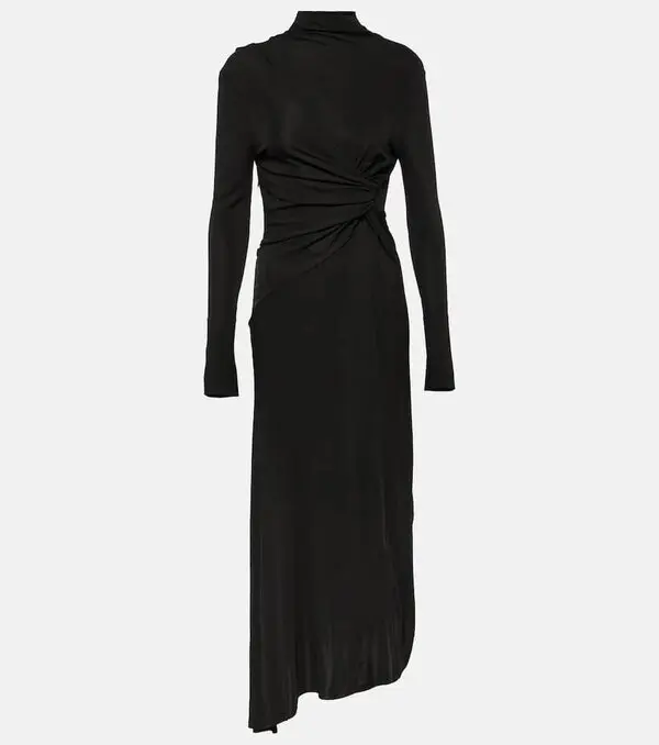 Victoria Beckham Gathered Draped Midi Dress