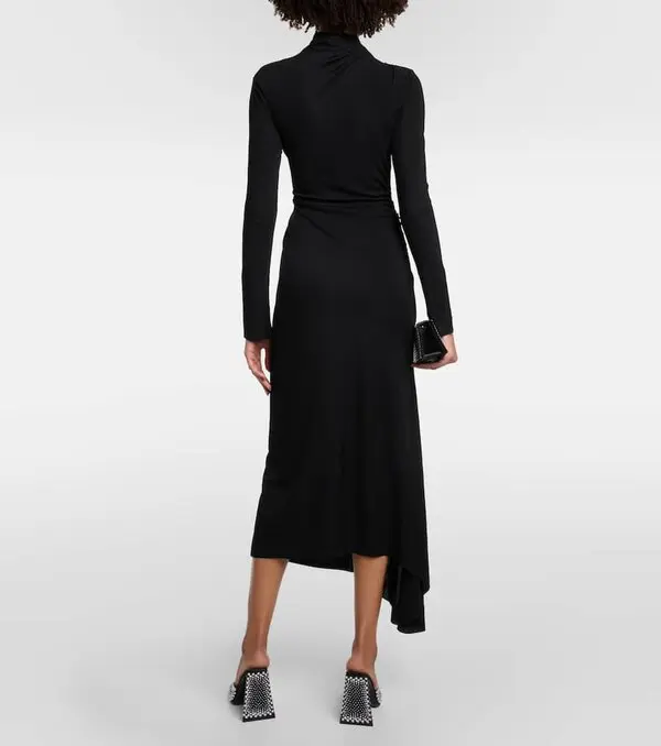 Victoria Beckham Gathered Draped Midi Dress