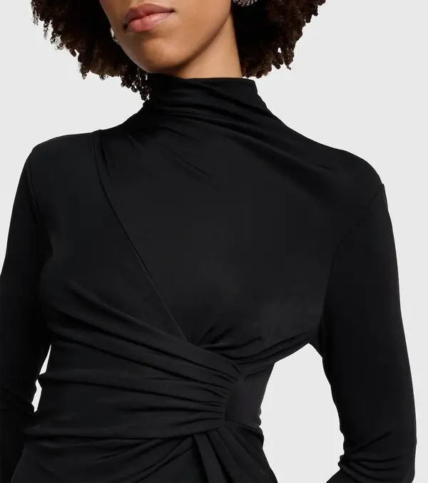 Victoria Beckham Gathered Draped Midi Dress