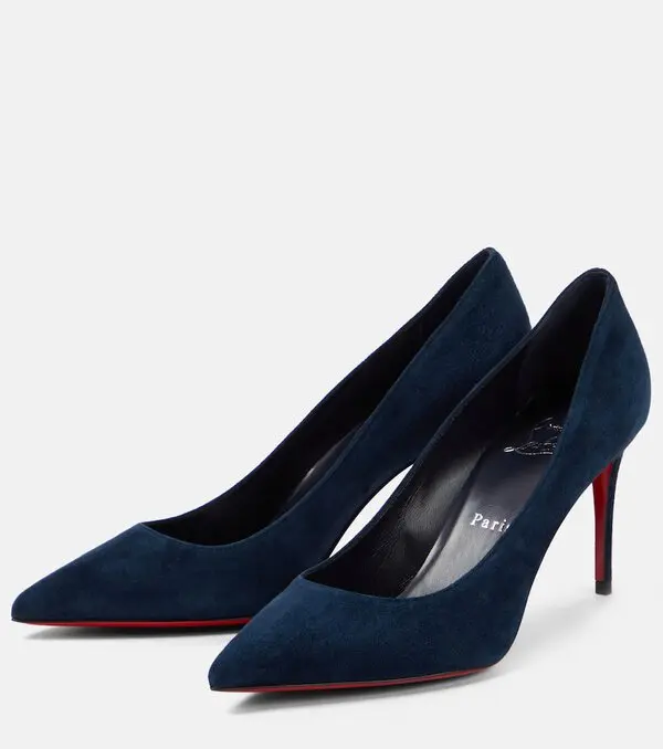 CHRISTIAN LOUBOUTIN Kate Suede Pumps - Blue