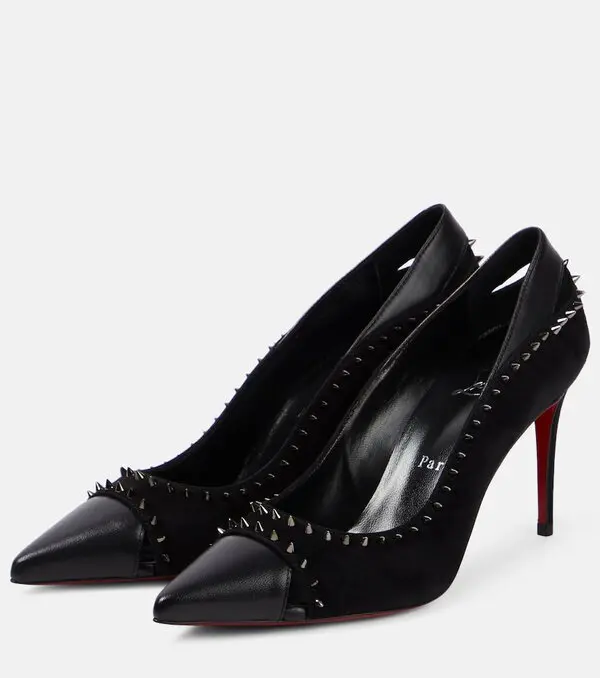 CHRISTIAN LOUBOUTIN Duvette Spikes 85 Leather Pumps