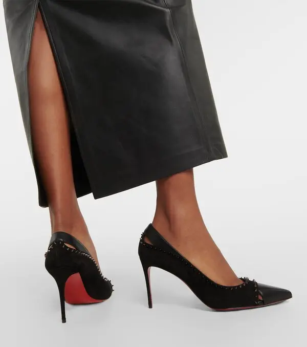 CHRISTIAN LOUBOUTIN Duvette Spikes 85 Leather Pumps