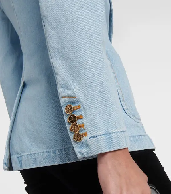 Etro Embroidered Denim Blazer