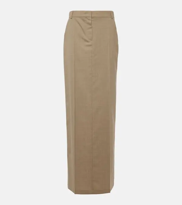 Max Mara Circe Virgin Wool Maxi Skirt