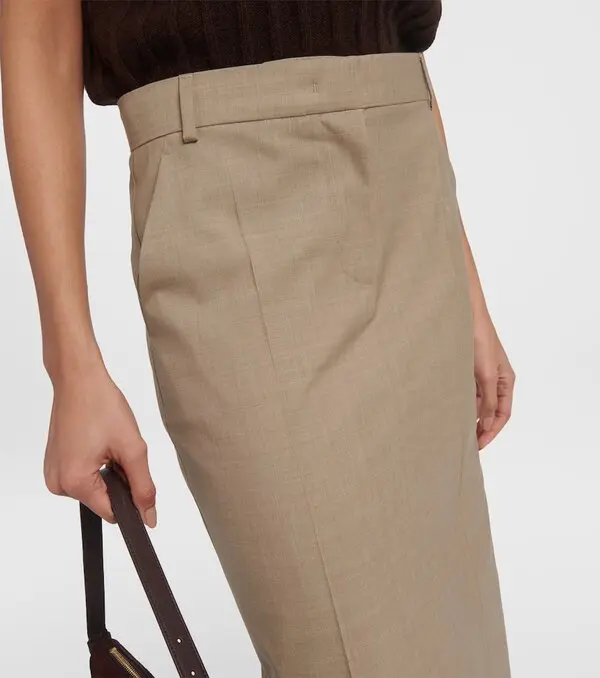 Max Mara Circe Virgin Wool Maxi Skirt