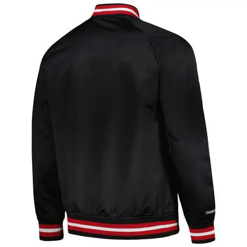 Mitchell & Ness Miami Heat Hardwood Classics Throwback Raglan Full-snap Jacket