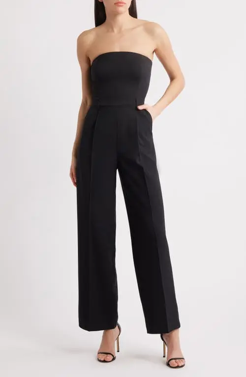 Topshop Tailored Bandeau Jumpsuit - Black