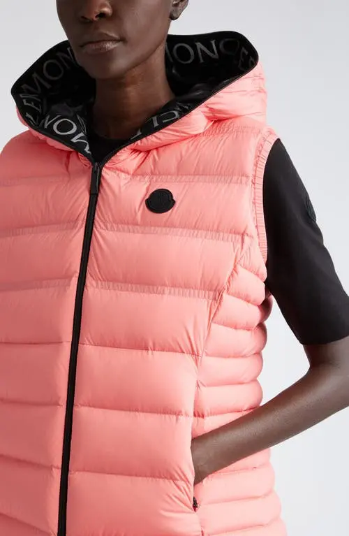 Moncler Aliterse Down Hooded Vest - Desert Rose