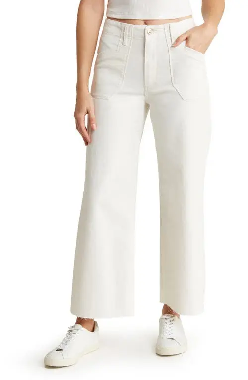 Paige Anessa High-waist Wide-leg Jeans - Tonal Ecru